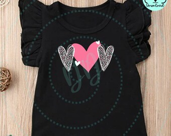 Heart Trio Png, Girly Leopard Heart Png, Vday Sublimation Designs ...