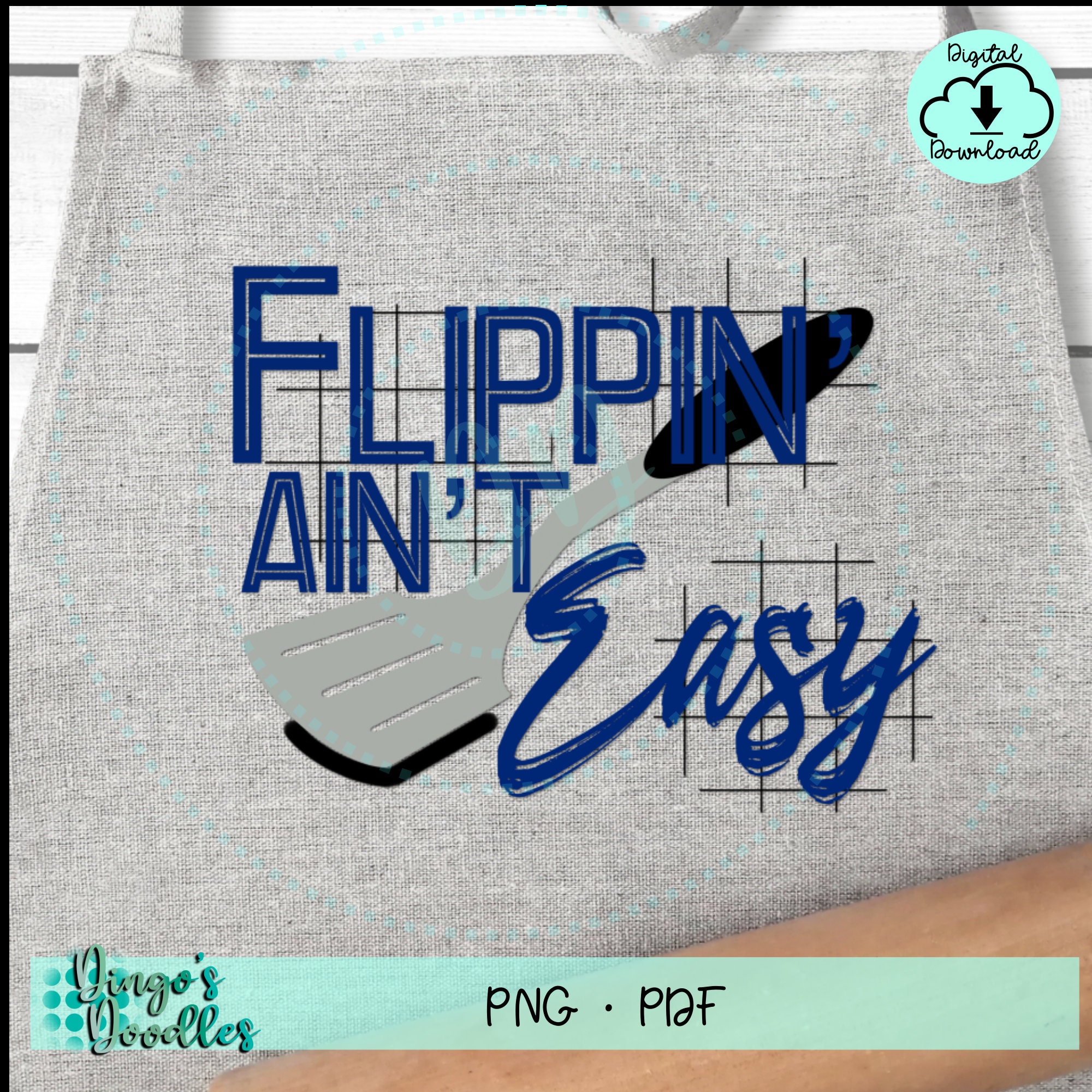 Flippin Aint Easy PNG BBQ Grillmaster - Etsy