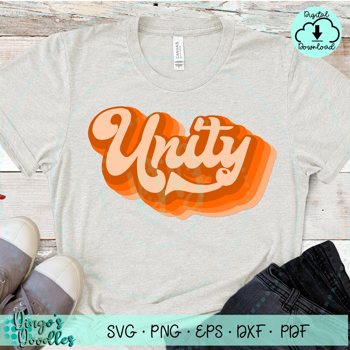 Unity SVG PNG Retro Style, Print, Sub, Cut Files - Etsy