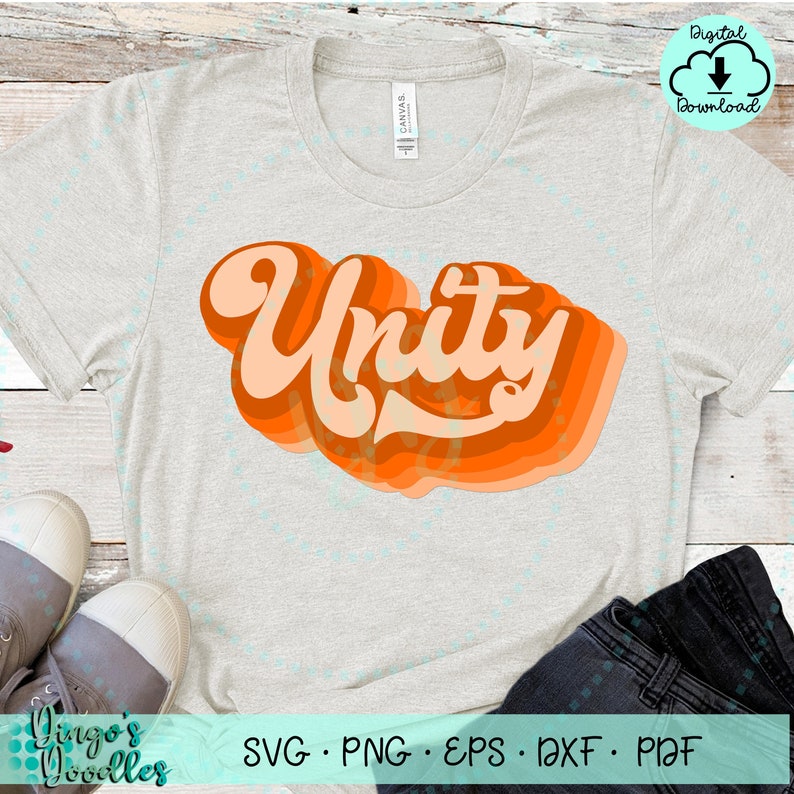 Unity SVG PNG Retro Style, Print, Sub, Cut Files - Etsy