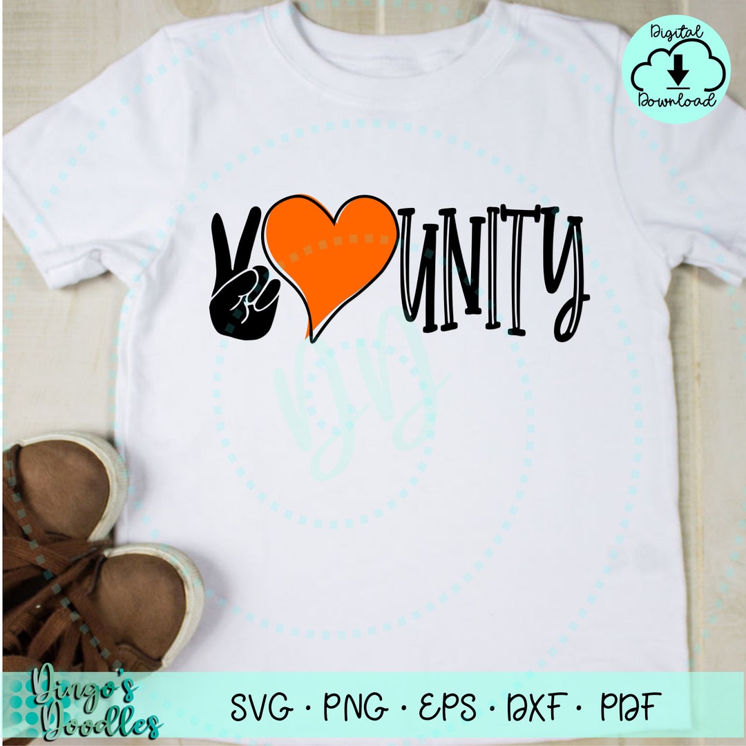 Peace Love Unity SVG PNG Anti-bullying Peacehand Heart - Etsy