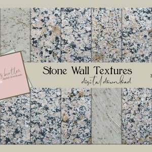 Stone Wall Textures Bundle | Digital Paper, Collage, Texture, Overlay ...