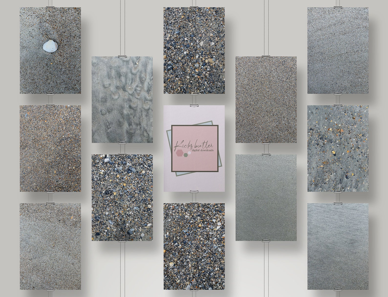 Beach Textures Bundle 0001 | Digital Paper, Collage, Texture, Overlay ...