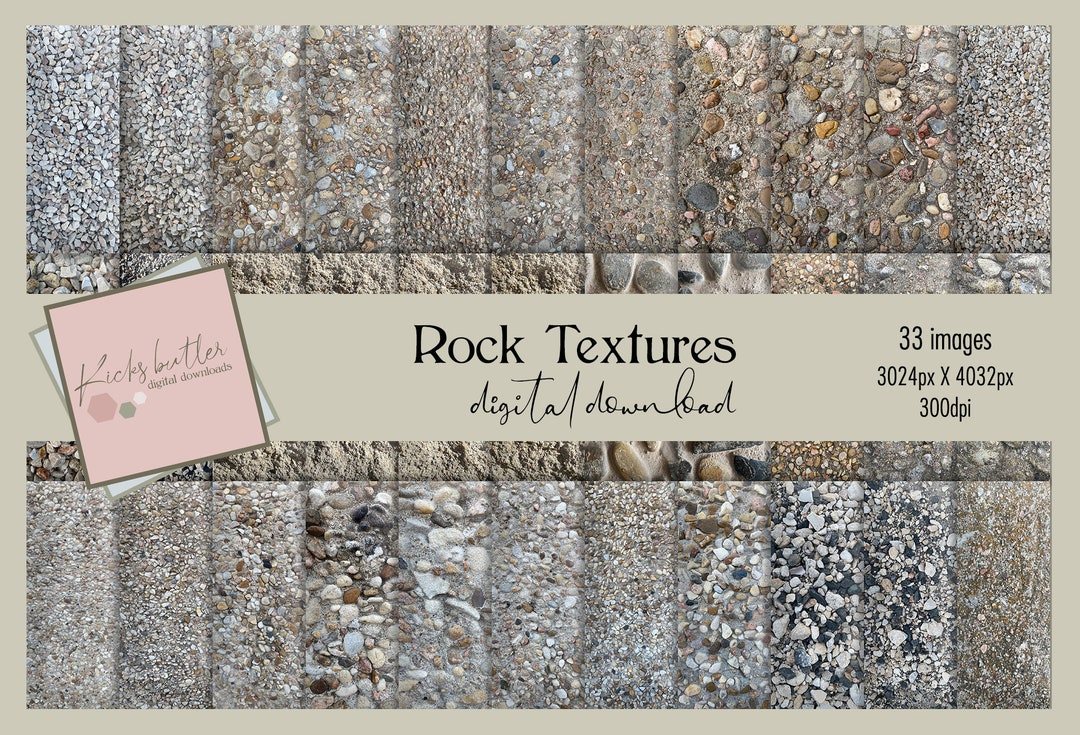 Rock Textures | Digital Paper, Collage, Texture, Overlay, Background ...