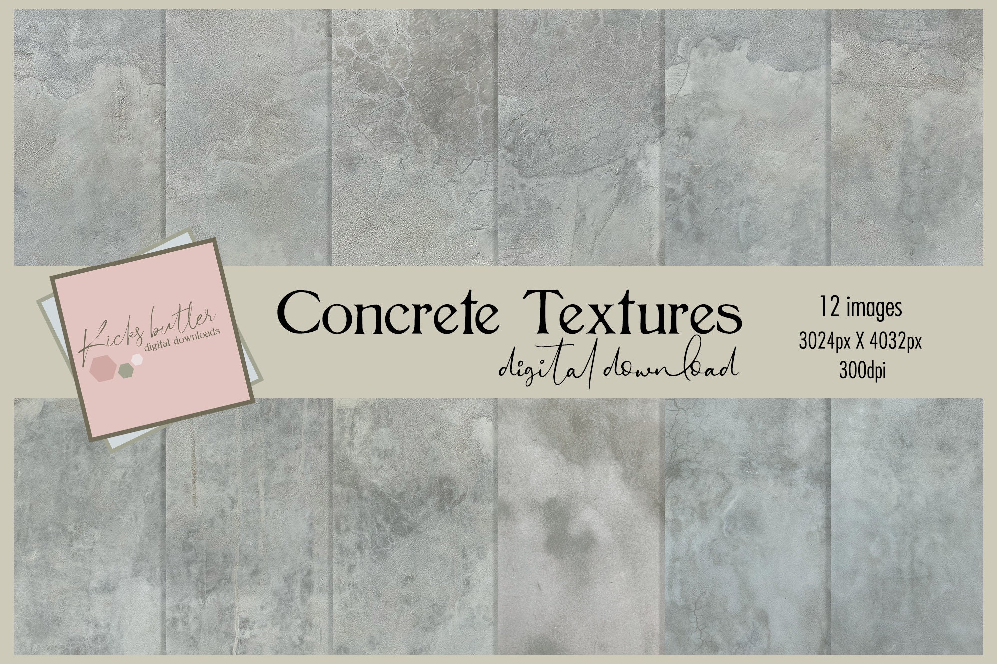 Concrete Textures Bundle 0002 | Pavement, Digital Paper, Neutral ...