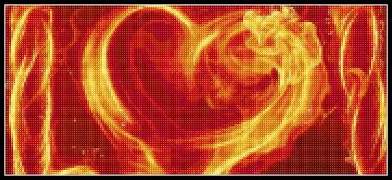Love Fire Cross Stitch Pattern Love Cross Stitch Love - Etsy