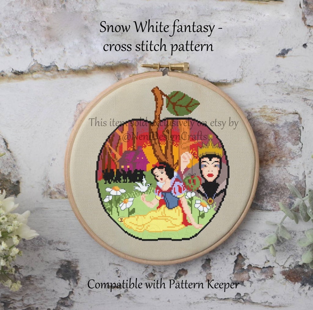Snow White Fantasy Cross Stitch Pattern Snow White Cross Stitch ...