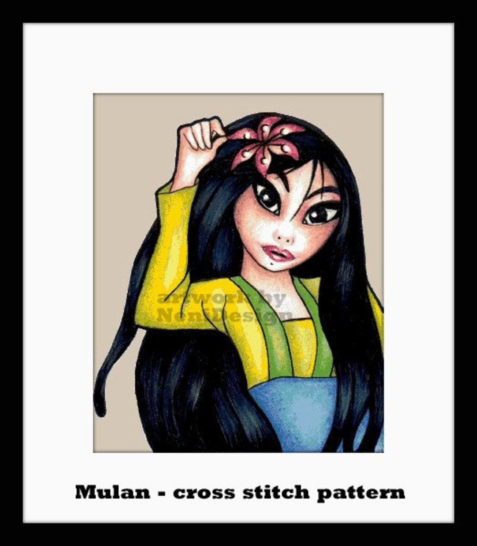 Mulan Cross Stitch Pattern Mulan Pattern Princess Cross Stitch - Etsy