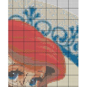 Ariel Cross Stitch Pattern Ariel DIY Ariel Pattern Kids Room Decoration ...