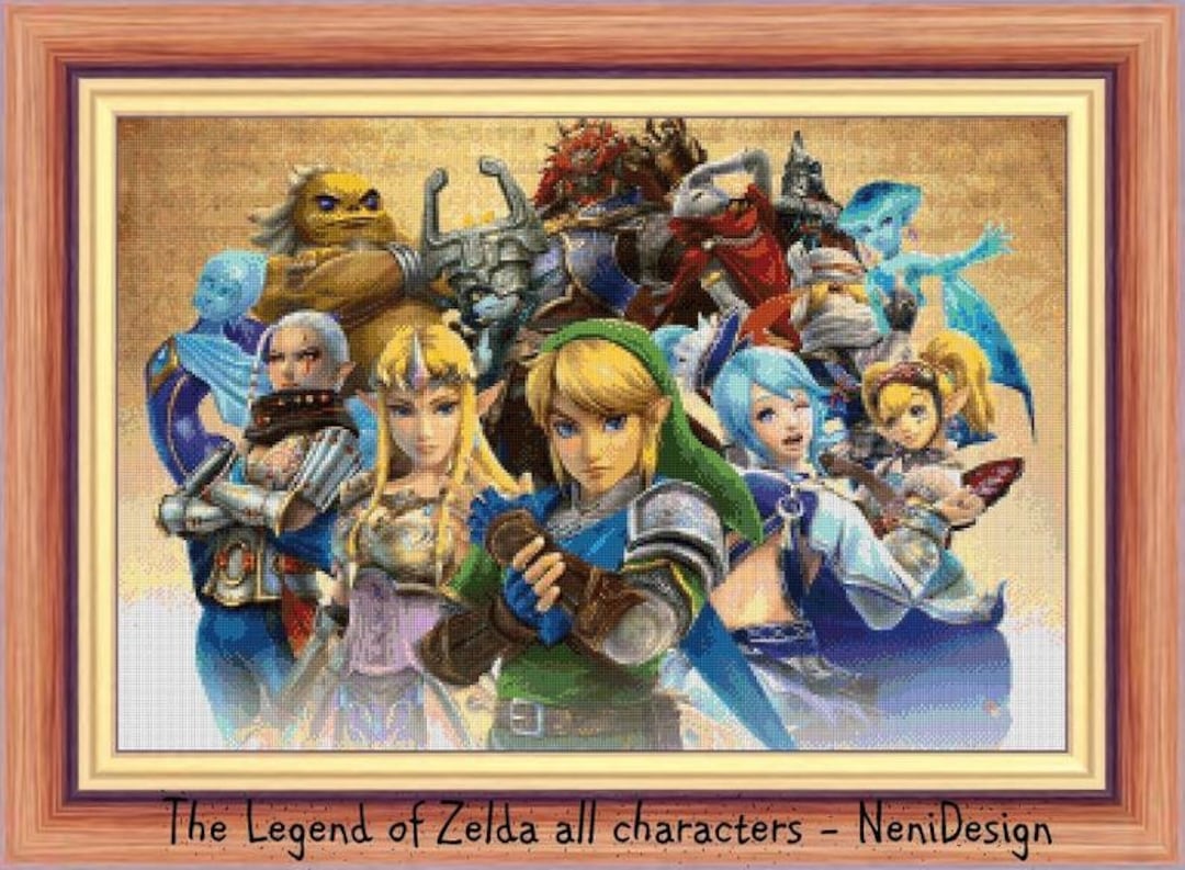 The Legend of Zelda All Characters Cross Stitch Pattern Zelda Pattern ...
