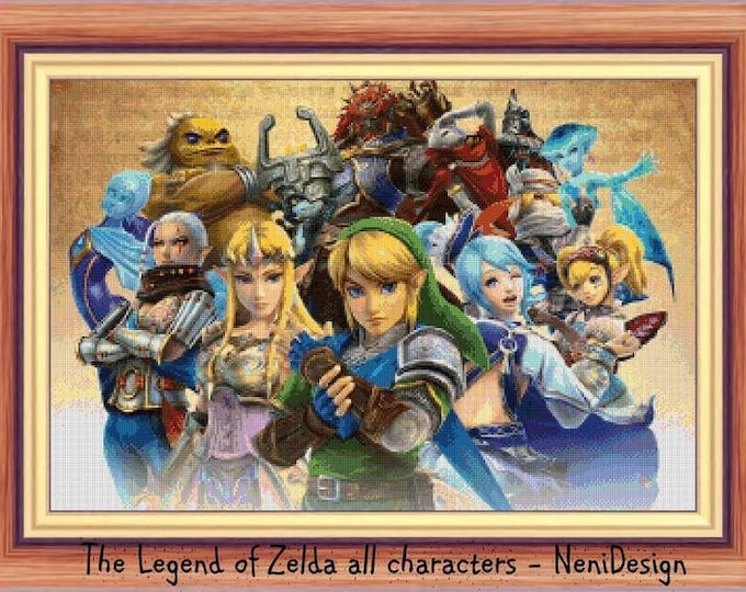 The Legend of Zelda All Characters Cross Stitch Pattern Zelda - Etsy