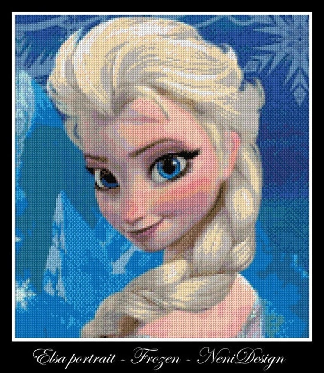 Elsa Cross Stitch Pattern Elsa Pattern DIY Frozen Cross Stitch Kids ...