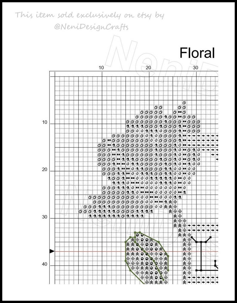 Floral Letter L Cross Stitch Pattern Customizable Names - Etsy