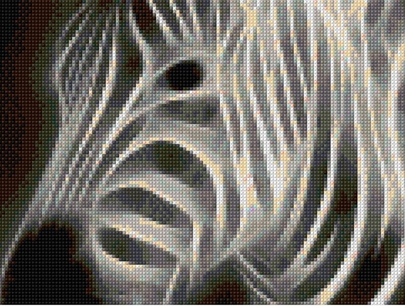 Fractal Zebra Cross Stitch Pattern Cross Stitch Zebra Cross - Etsy