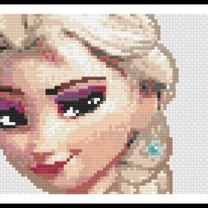 Elsa Princess Full Figure Cross Stitch Pattern Princess Cross Stitch ...