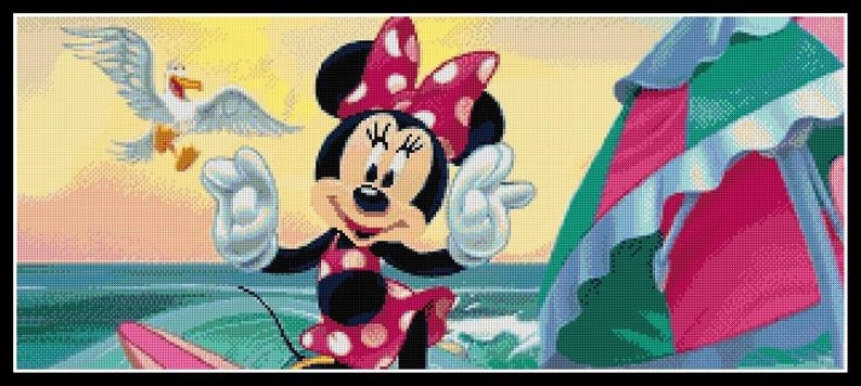 Minnie Mouse and Daisy Duck 2 Cross Stitch Pattern Kids Room Decoration ...