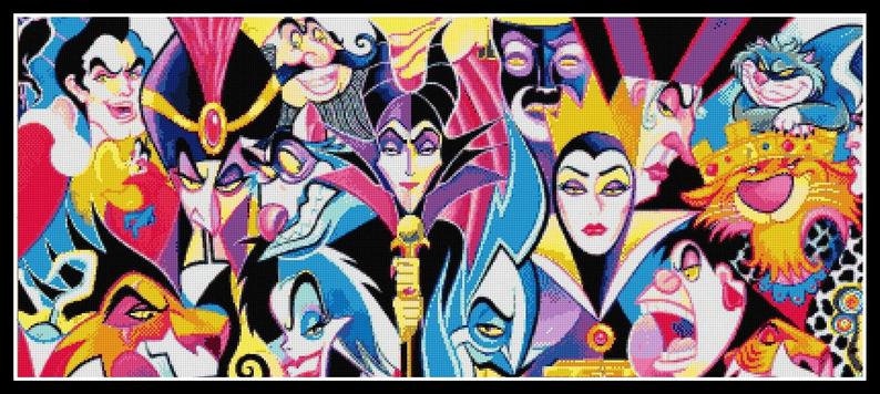 Graffiti Villains Collage Cross Stitch Pattern (PDF) - Etsy