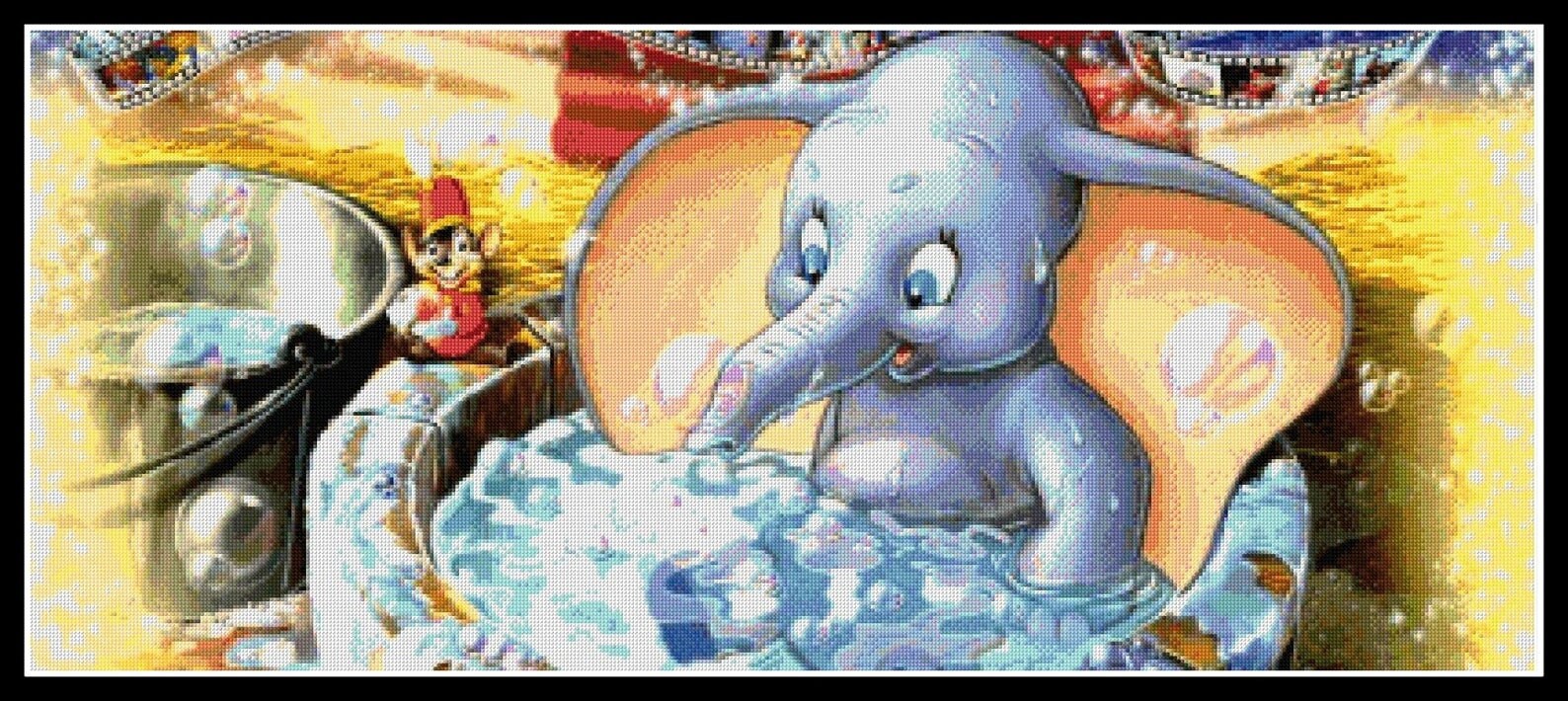 Dumbo Tale Cross Stitch Pattern DIY Dumbo Cross Stitch Kids - Etsy