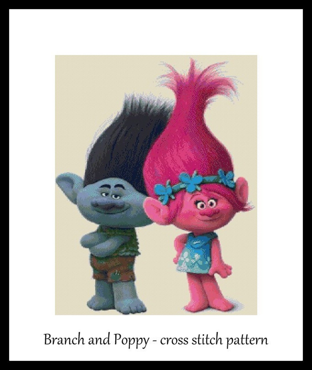 Branch and Poppy Cross Stitch Pattern Branch Cross Stitch Poppy Cross ...