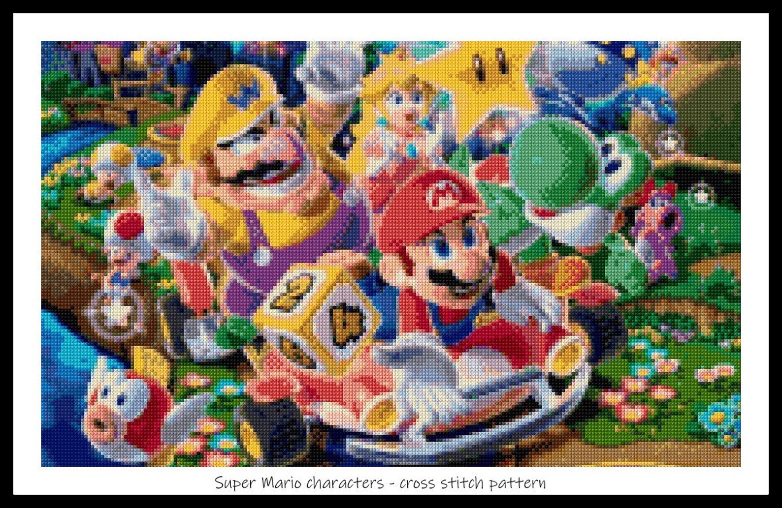 Super Mario Characters Cross Stitch Pattern Tale Heroes Cross | Etsy