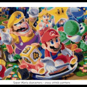 Super Mario Characters Cross Stitch Pattern Tale Heroes Cross Stitch ...