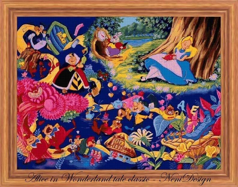 Alice in Wonderland Tale Classic Cross Stitch Pattern Alice Pattern ...