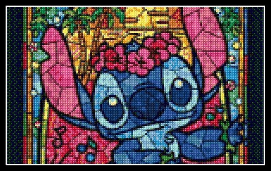 Cross Stitch Pattern Stitch Stained Glass Stained Glass Cross | Etsy