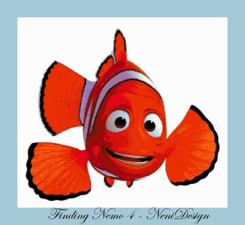 Finding Nemo 4 Nemo Cross Stitch Nemo Pattern Kids Room - Etsy