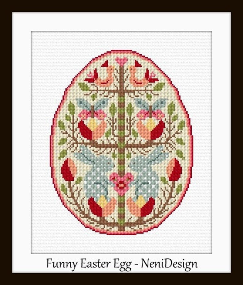 Funny Easter Egg Cross Stitch Pattern Easter Cross Stitch Egg - Etsy
