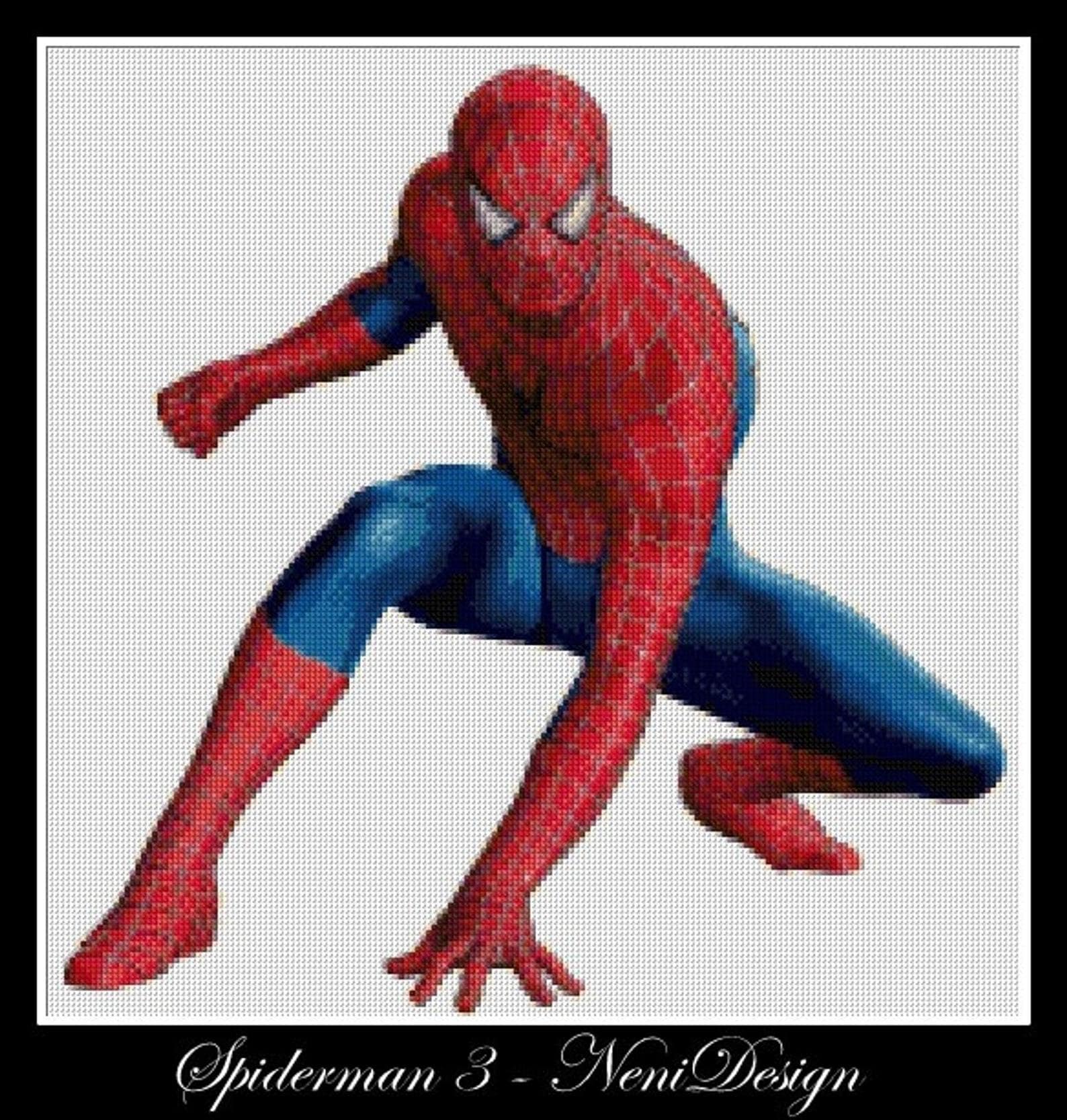 Spiderman 3 Cross Stitch Pattern DIY Spiderman Pattern Marvel ...