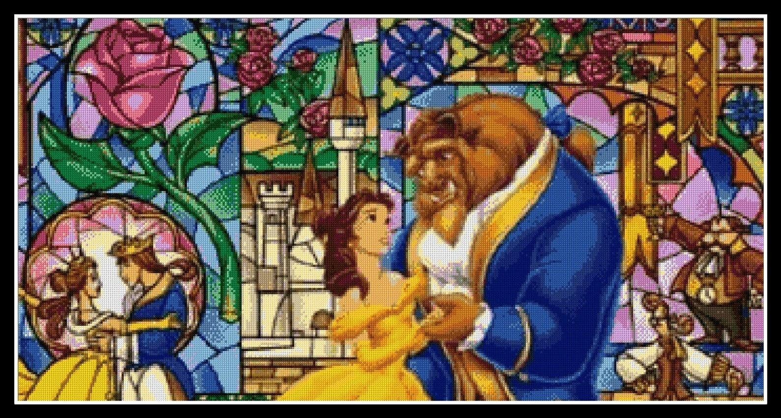 Beauty and the Beast Cross Stitch Pattern, Belle Princess (PDF Pattern ...