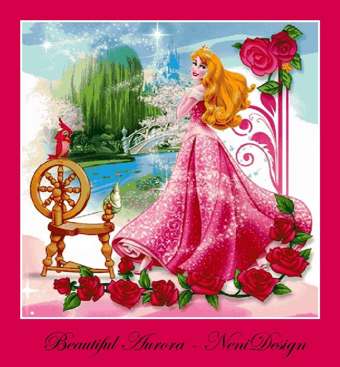 Beautiful Aurora cross stitch pattern cross stitch Aurora | Etsy