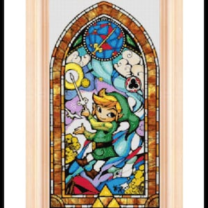 The Legend of Zelda Stained Glass Large Package Cross Stitch Pattern ...