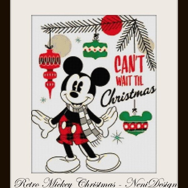 Mickey Christmas Embroidery Design - Etsy
