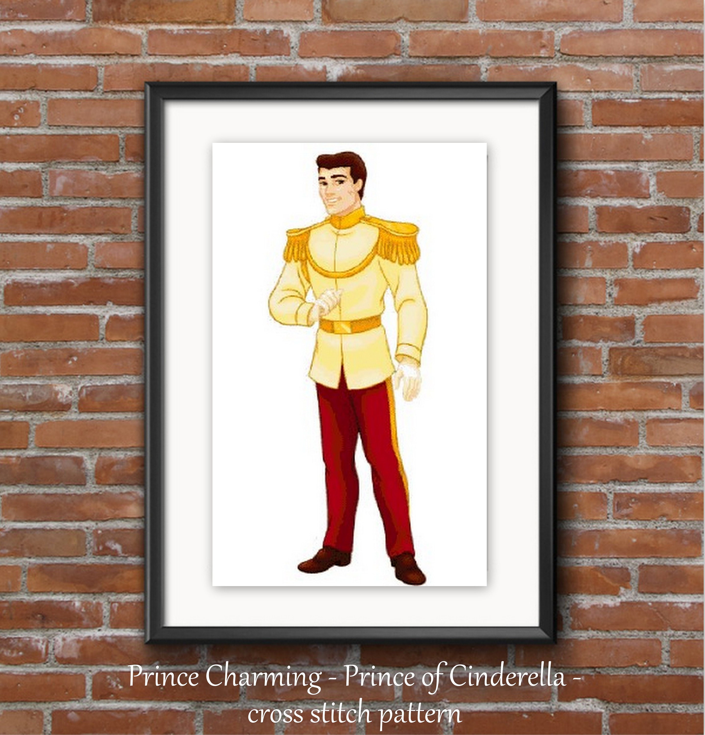 Prince Charming Cross Stitch Pattern Prince of Cinderella - Etsy