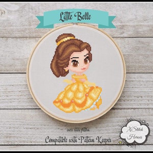 Little Belle Cross Stitch Pattern Princess Cross Stitch Home Decor Wall ...