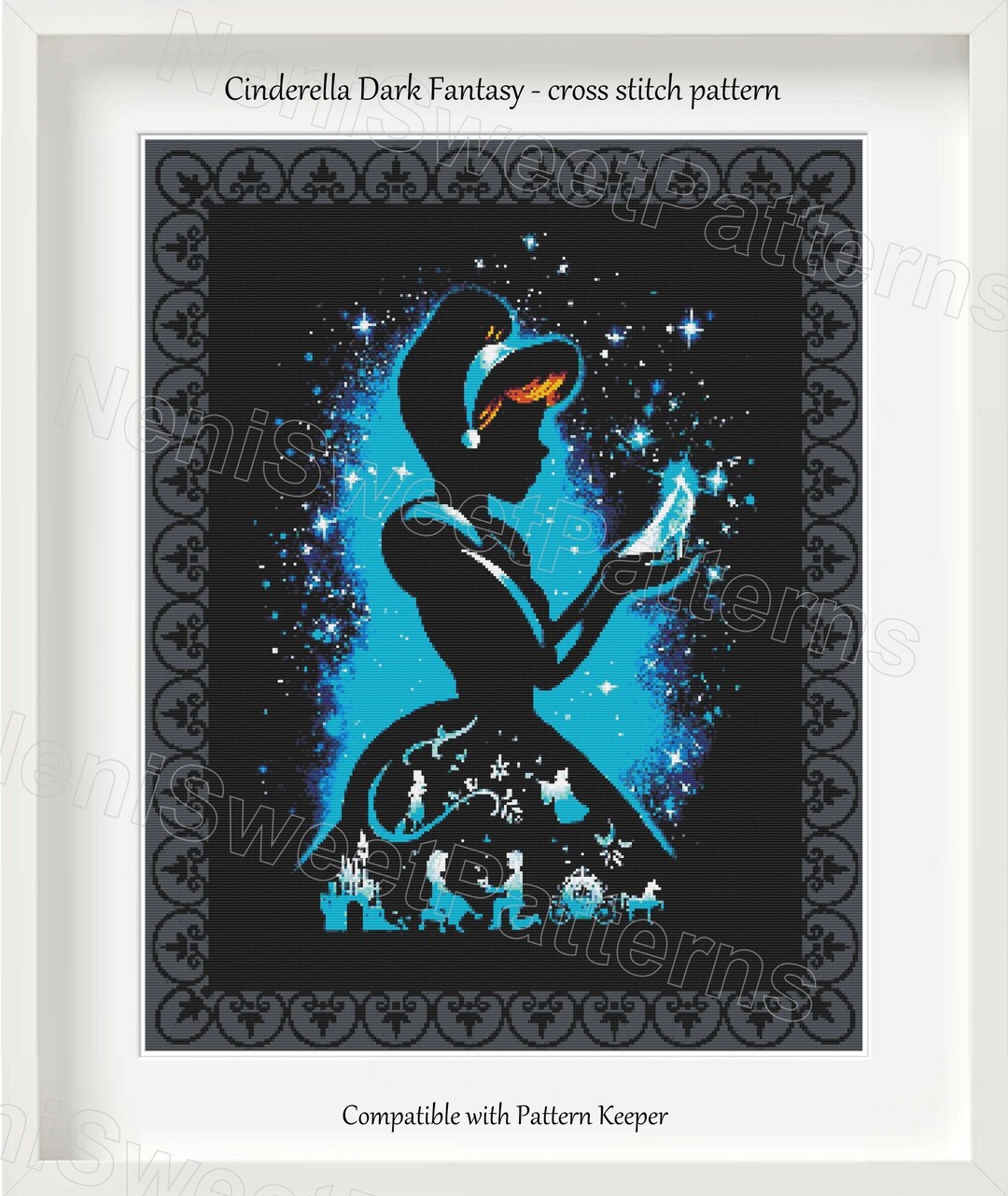 Cinderella Dark Fantasy Cross Stitch Pattern, Princess Tale (PDF ...