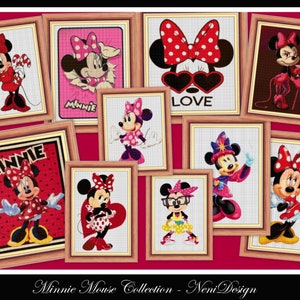 Minnie Mouse Collection Cross Stitch Pattern DIY Minnie Mouse Tale ...