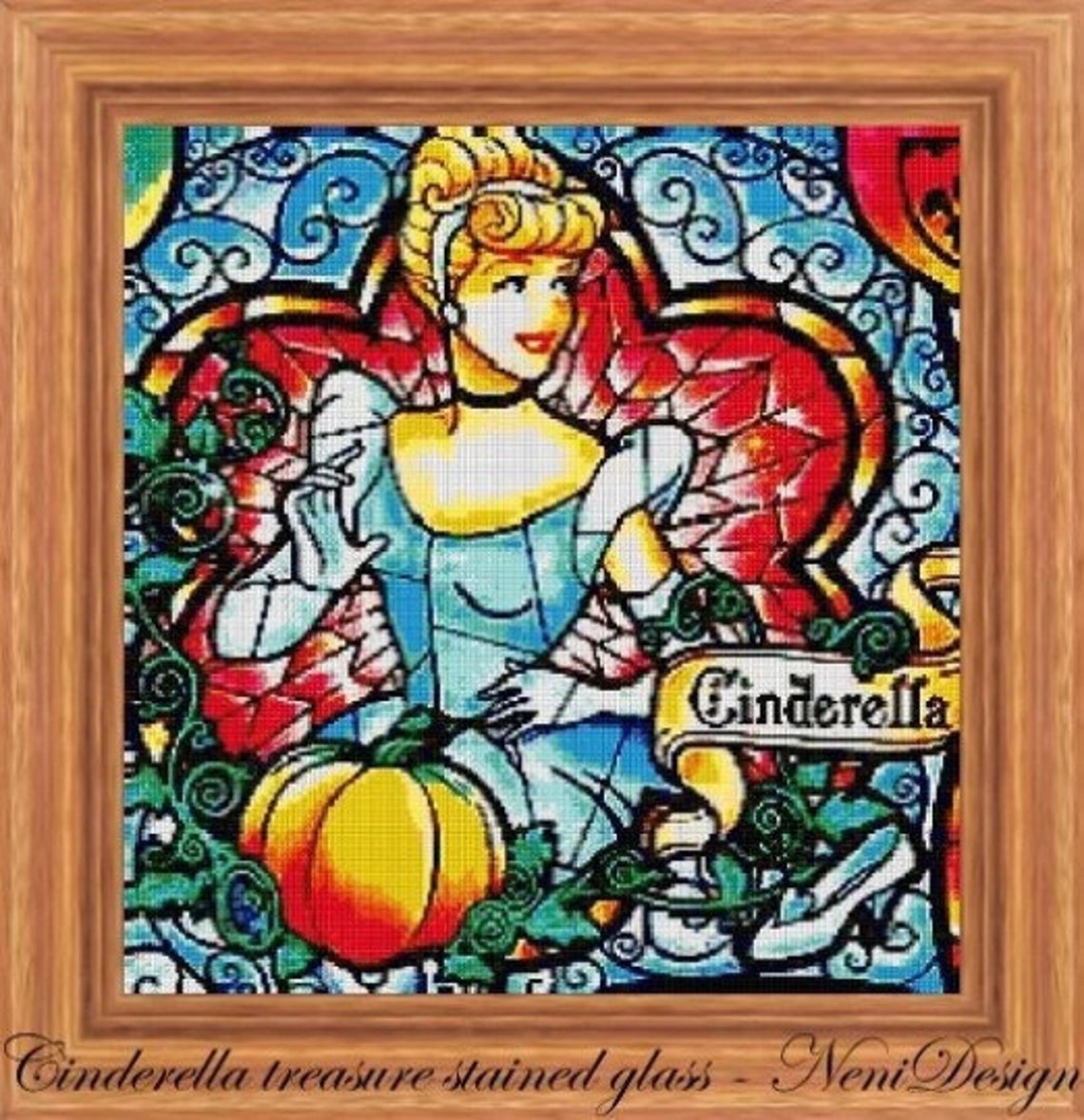 6 Princess Stained Glass Cross Stitch Pattern Princess Pattern - Etsy