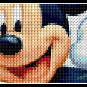 Mickey Mouse Cross Stitch Pattern Cross Stitch Heroes Kids Room ...