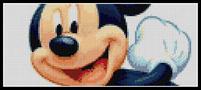 Mickey Mouse Cross Stitch Pattern Cross Stitch Heroes Kids | Etsy