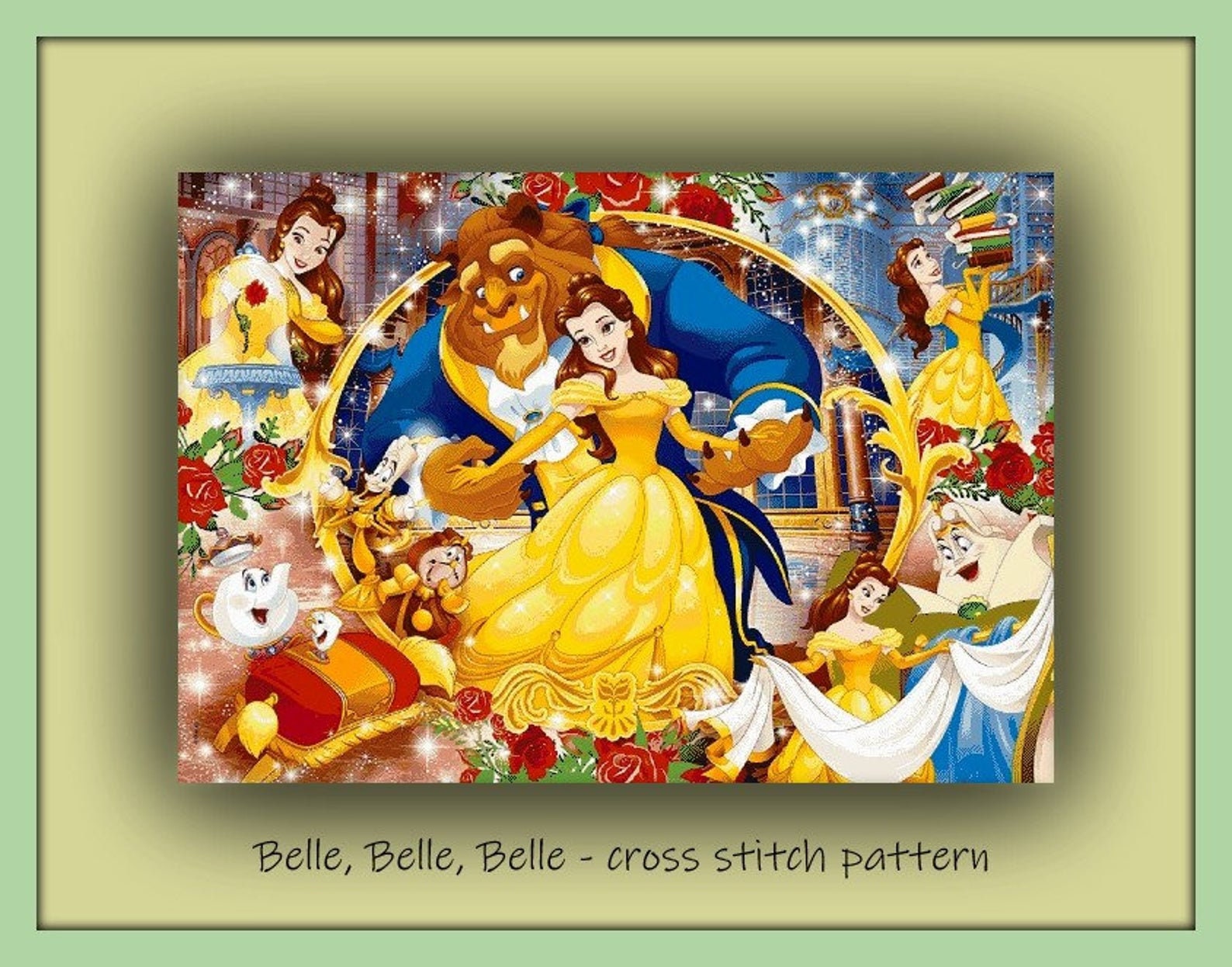 Belle Belle Belle Cross Stitch Pattern DIY Princess Belle - Etsy