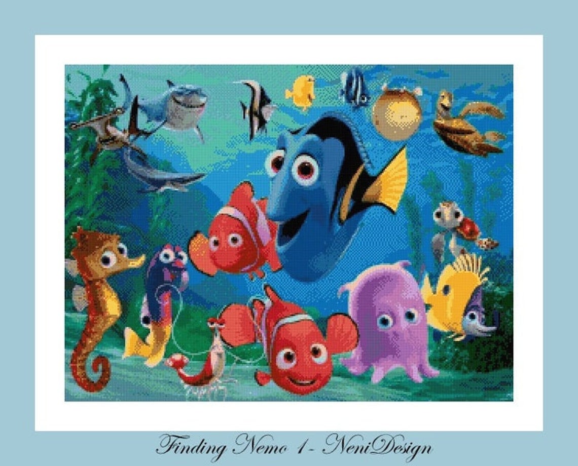 Finding Nemo 1 Cross Stitch Pattern Nemo Cross Stitch Kids - Etsy