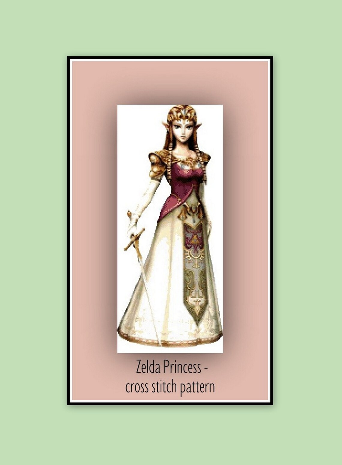 Zelda Princess the Legend of Zelda Cross Stitch Pattern DIY - Etsy