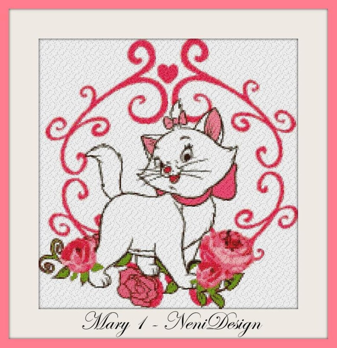 Mary 1 Cross Stitch Pattern Cross Stitch DIY Cat Cross Stitch Kids Room ...