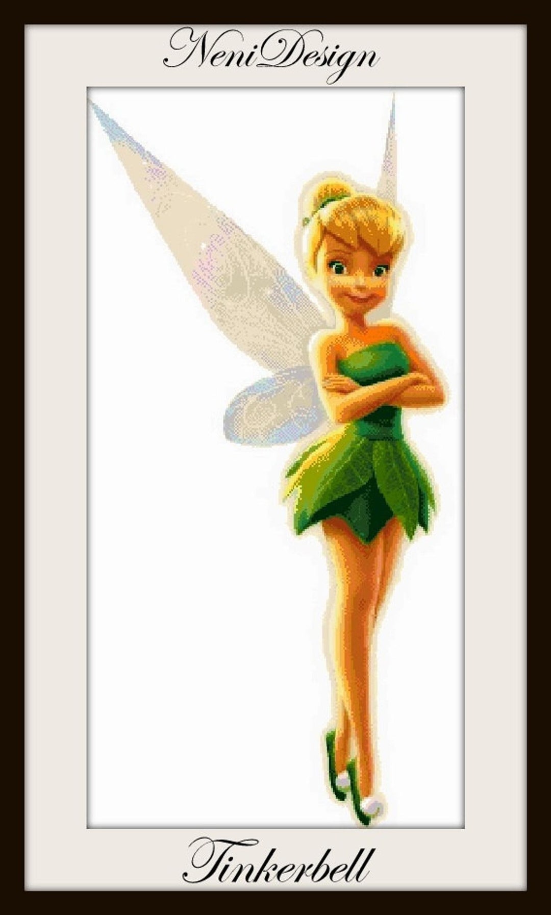 Tinkerbell Cross Stitch Pattern DIY Tinkerbell Princess Tale Hero Cross ...