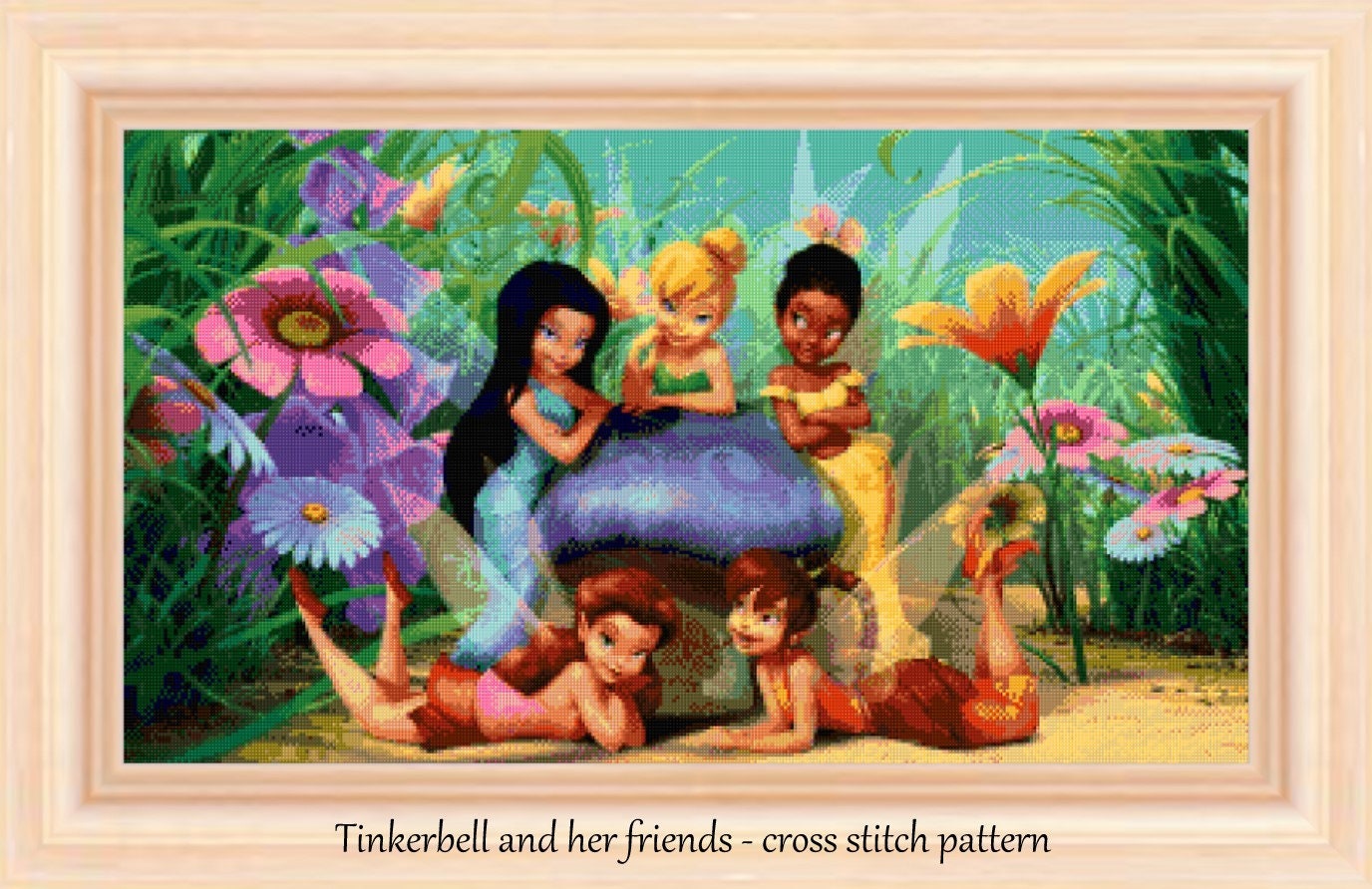 Tinkerbell and Her Friends Cross Stitch Pattern Cross Stitch - Etsy
