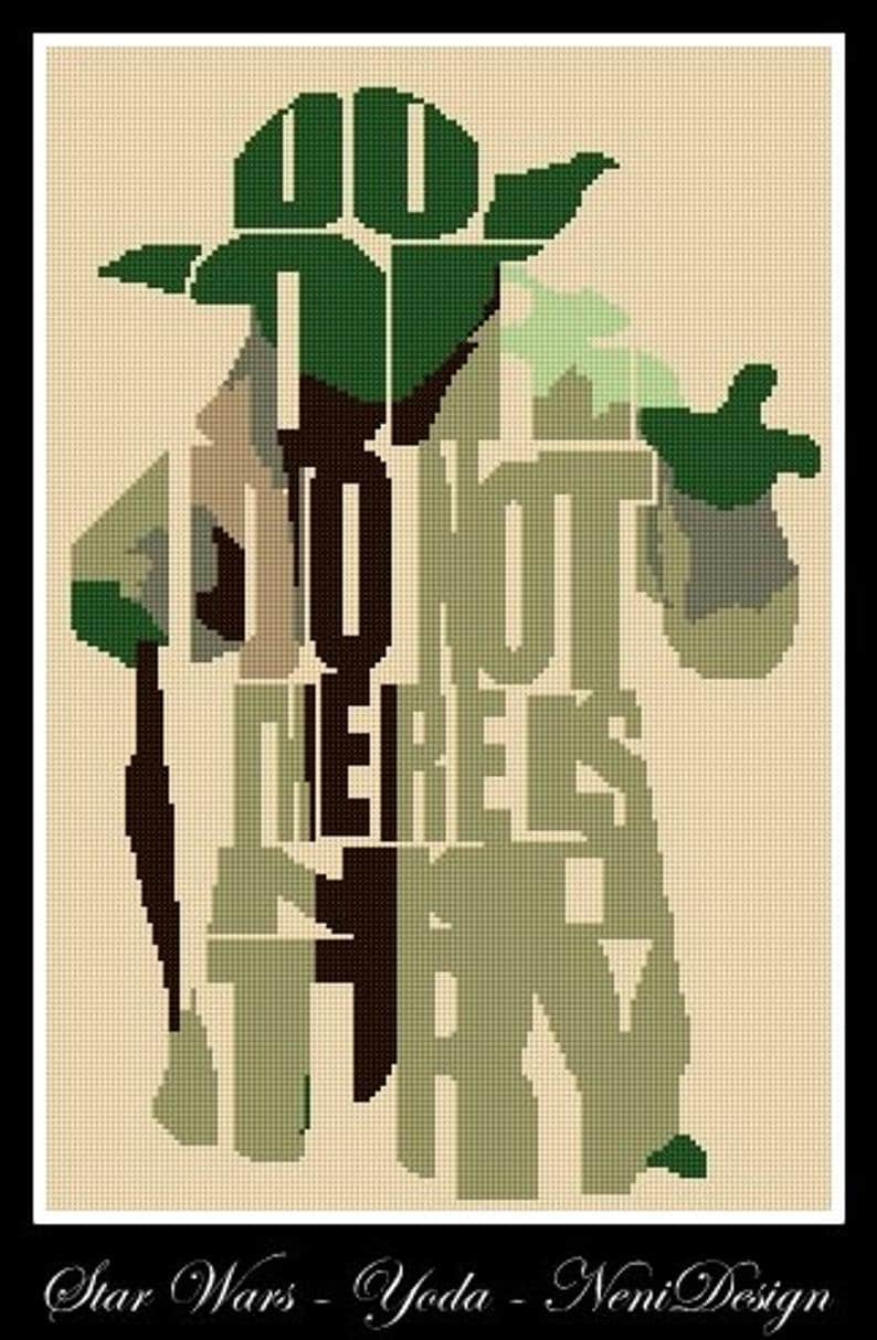 Star Wars Yoda Cross Stitch Pattern Cross Stitch Yoda Star - Etsy