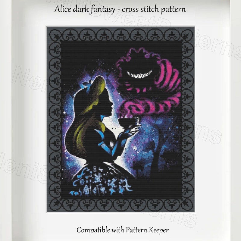 Alice in Wonderland Cross Stitch Pattern - Etsy