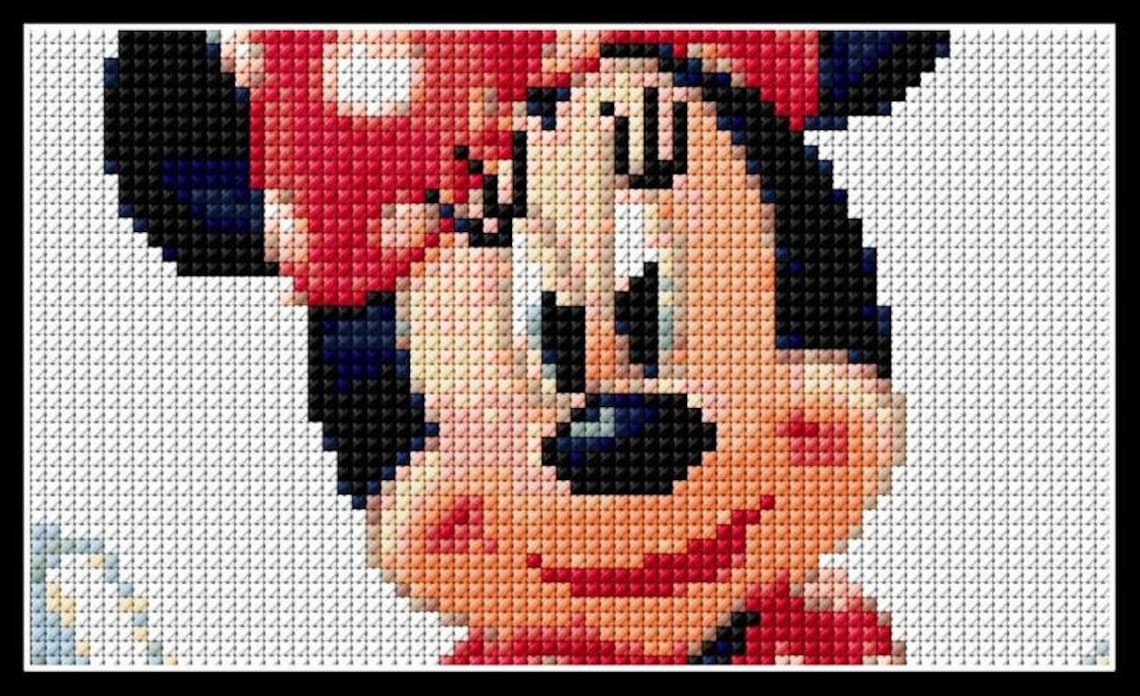 Minnie mouse Cross stitch pattern Tale figure pattern DIY | Etsy
